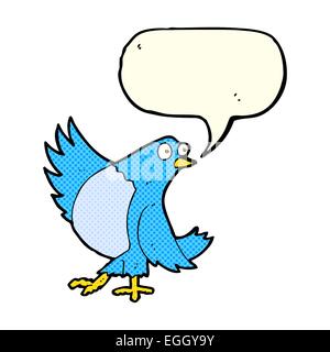 cartoon dancing bluebird with speech bubble Stock Vector Image & Art ...