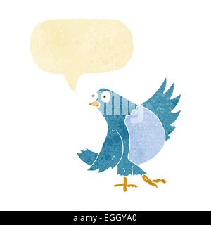 cartoon dancing bluebird with speech bubble Stock Vector Image & Art ...
