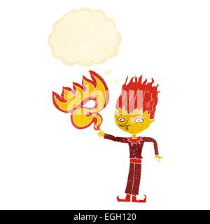 fire spirit cartoon with thought bubble Stock Vector Image & Art - Alamy