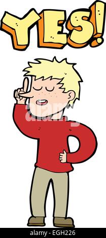 cartoon man saying yes Stock Vector Image & Art - Alamy