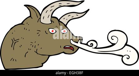 cartoon snorting bull head Stock Vector Image & Art - Alamy
