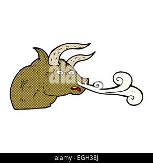 cartoon snorting bull head Stock Vector Image & Art - Alamy
