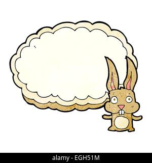 cartoon rabbit with text space cloud Stock Vector Image & Art - Alamy