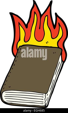 cartoon burning book Stock Vector Image & Art - Alamy