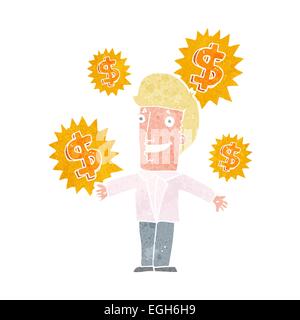 cartoon salesman making money Stock Vector Image & Art - Alamy