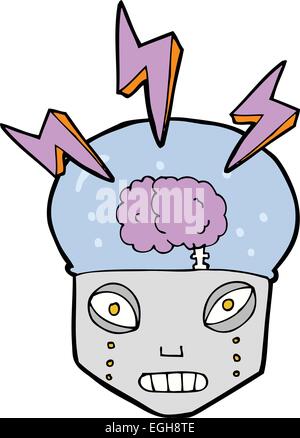 cartoon clever robot Stock Vector Image & Art - Alamy