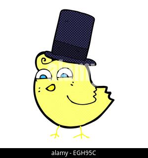 cartoon bird wearing top hat Stock Vector Image & Art - Alamy