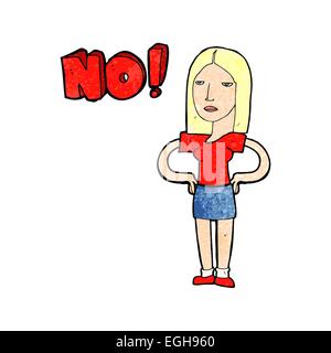 cartoon woman saying no Stock Vector Image & Art - Alamy