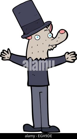 cartoon werewolf in top hat Stock Vector Image & Art - Alamy