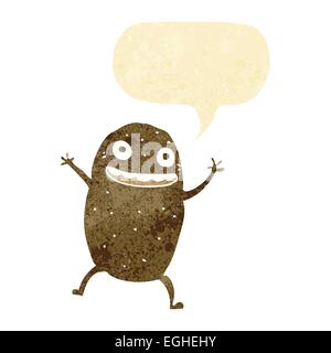 cartoon happy potato with speech bubble Stock Vector Image & Art - Alamy