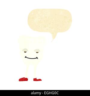 cartoon happy tooth with speech bubble Stock Vector Image & Art - Alamy