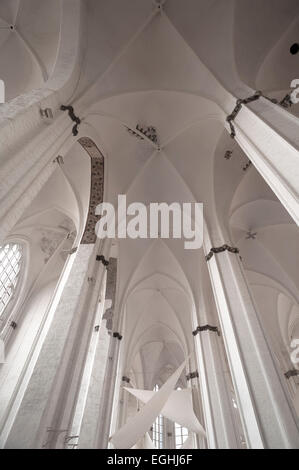 Low angle view of a whitewashed brick building in Cornwall, UK Stock ...