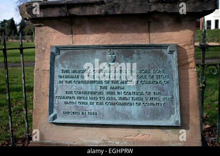 Memorial stone in Binley Road, Binley, Coventry, West Midlands, England ...
