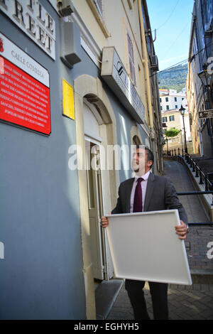 Gibraltar. 25th February, 2015. Gibraltar Transport Minister Paul ...