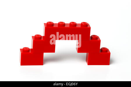 Lego pieces and building blocks on white Stock Photo - Alamy