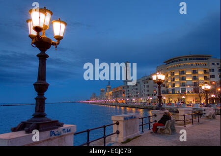 Bari - The promenade at dusk Stock Photo - Alamy
