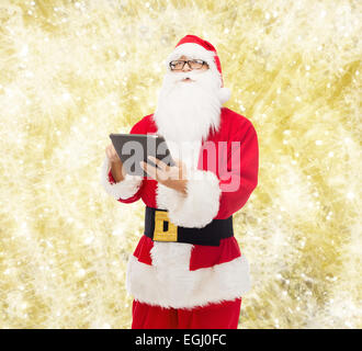 Holidays and Christmas concept. Santa Claus holds a stethoscope in his ...