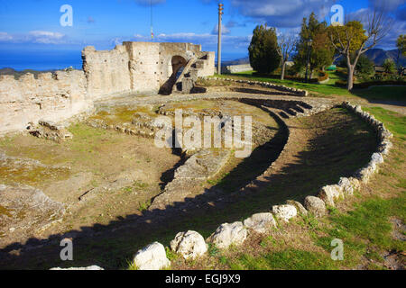 Rometta medieval fortification, Messina port Stock Photo - Alamy