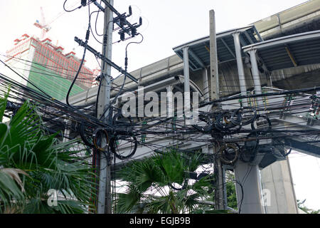 Overhead Wiring Bangkok Thailand Stock Photo - Alamy