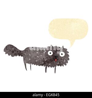 cartoon furry cat with speech bubble Stock Vector Image & Art - Alamy