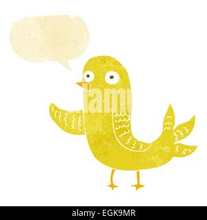 cartoon waving bird with speech bubble Stock Vector Image & Art - Alamy