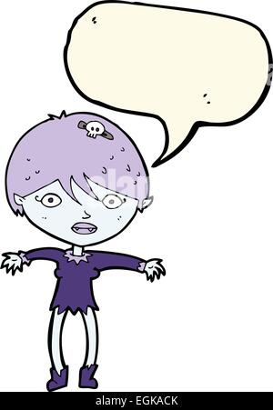 cartoon vampire girl with speech bubble Stock Vector Image & Art - Alamy