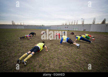 Italy, Bollate prison, Rugby training Stock Photo - Alamy