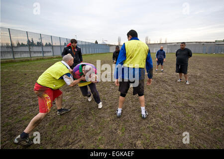 Italy, Bollate prison, Rugby training Stock Photo - Alamy