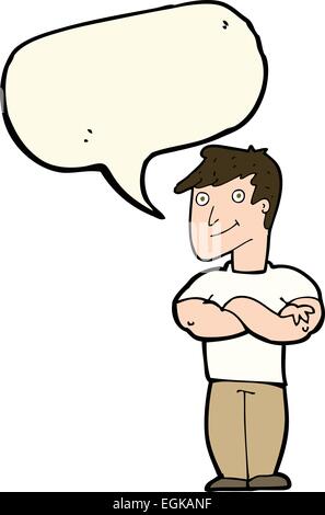 cartoon muscular man with speech bubble Stock Vector Image & Art - Alamy