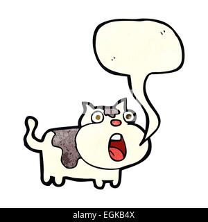 cartoon shocked cat with speech bubble Stock Vector Image & Art - Alamy