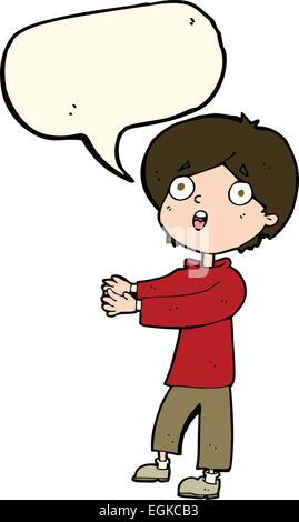 cartoon shocked boy with speech bubble Stock Vector Image & Art - Alamy