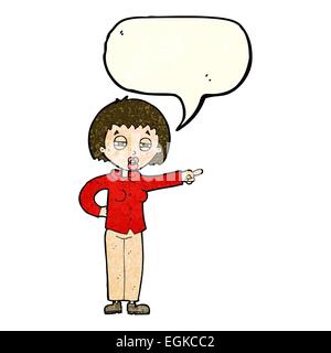 cartoon woman telling off with speech bubble Stock Vector Image & Art ...