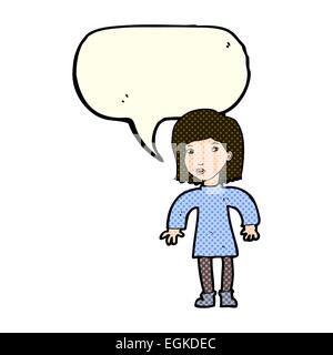 cartoon cautious woman with speech bubble Stock Vector Image & Art - Alamy