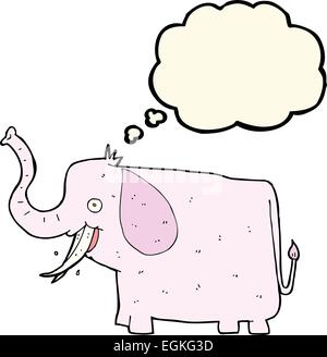 cartoon happy elephant with thought bubble Stock Vector Image & Art - Alamy