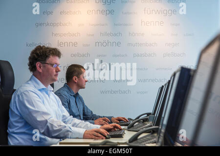 Dam control center of the "Ruhrverband" - Ruhr Association, control of ...