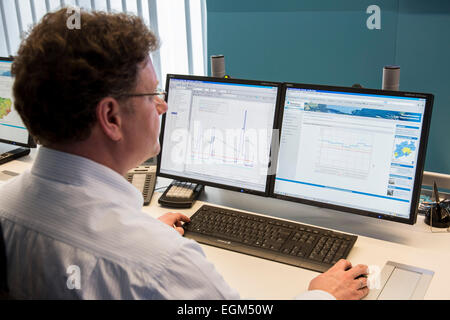 Dam control center of the "Ruhrverband" - Ruhr Association, control of ...