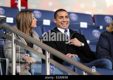 David TREZEGUET et sa compagne - 21.02.2015 - Paris Saint Germain ...