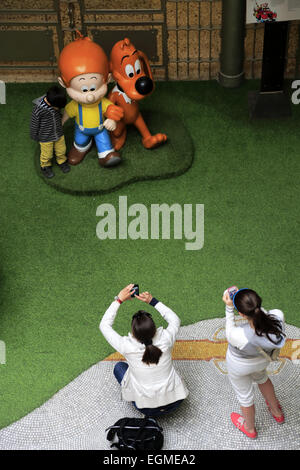 inside brussels comic strip museum Stock Photo - Alamy