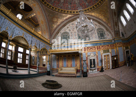 Imperial Throne Room in the Harem of Topkapi Palace. Seraglio Point ...