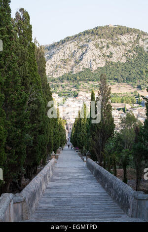 Calvari Steps in Pollensa Mallorca Spain Stock Photo: 23446506 - Alamy