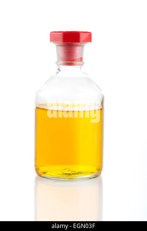 A closeup shot of a transparent bottle of yellow liquid soap Stock ...