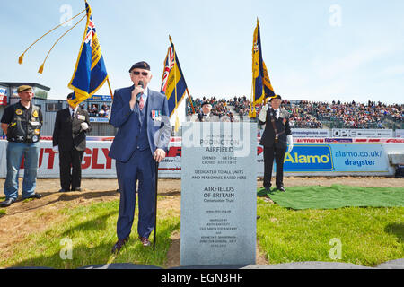 Unveiling of a memorial stone at Podington Airfield installed by the ...