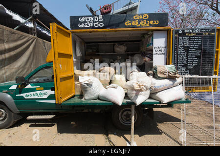 Organic Food Truck containing various types of Millets Stock Photo - Alamy