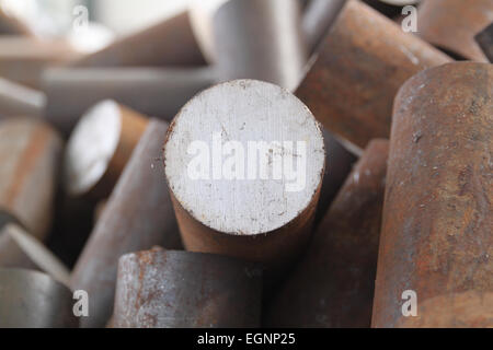 Round billet of metal raw materials for further processing Stock Photo ...