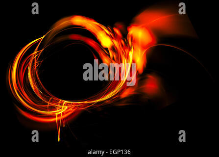 Fire ring. Abstract fiery circle on a white background Stock Photo - Alamy