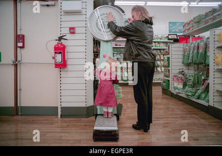 An original, old-style weighing machine inside Woolworth's on Western ...