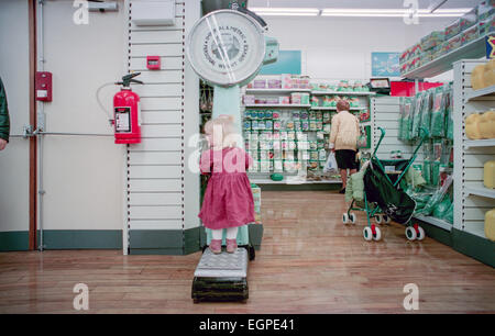 An original, old-style weighing machine inside Woolworth's on Western ...