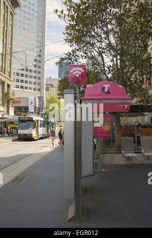 Telstra Free WiFi Melbourne Australia Stock Photo - Alamy