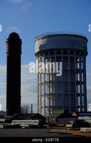 The Salt and Pepper pots (water towers) at Goole in East Yorkshire, UK ...