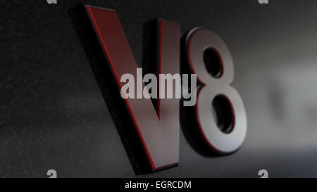 Hot rod V8 Engine 3D render Stock Photo - Alamy